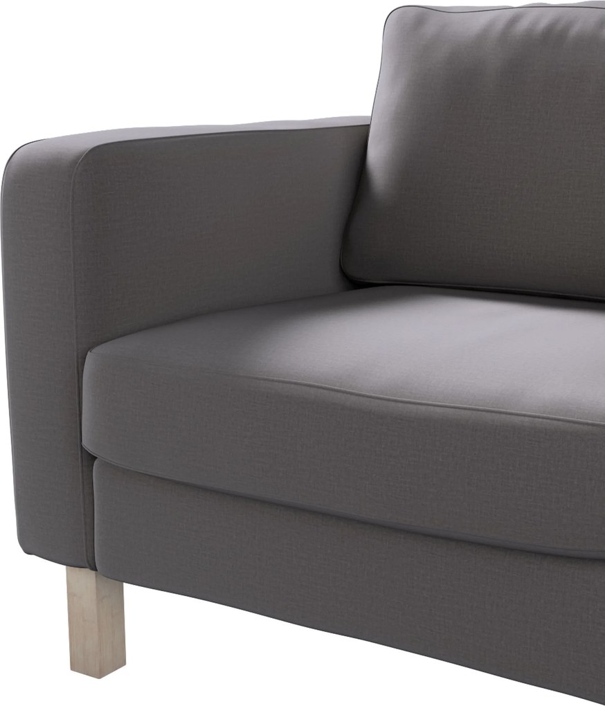 Potah na křeslo IKEA Karlstad, krátký barva hnědá látka sametová