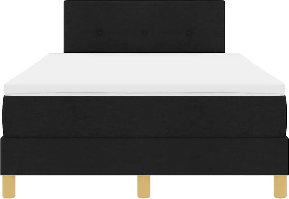 Postel s boxspringem s polštářem Černá 120 x 190 cm textil 3338904