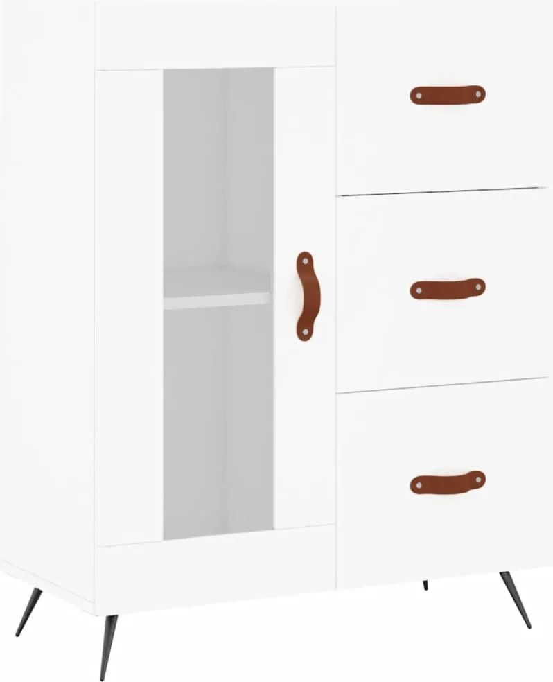 Skříň highboard bílá 69,5 x 34 x 180 cm kompozitní dřevo 3199913