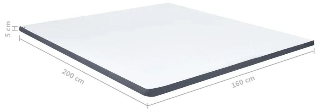 vidaXL Marketos Vrchní matrace na postel boxspring 200 x 160 x 5 cm středně měkký