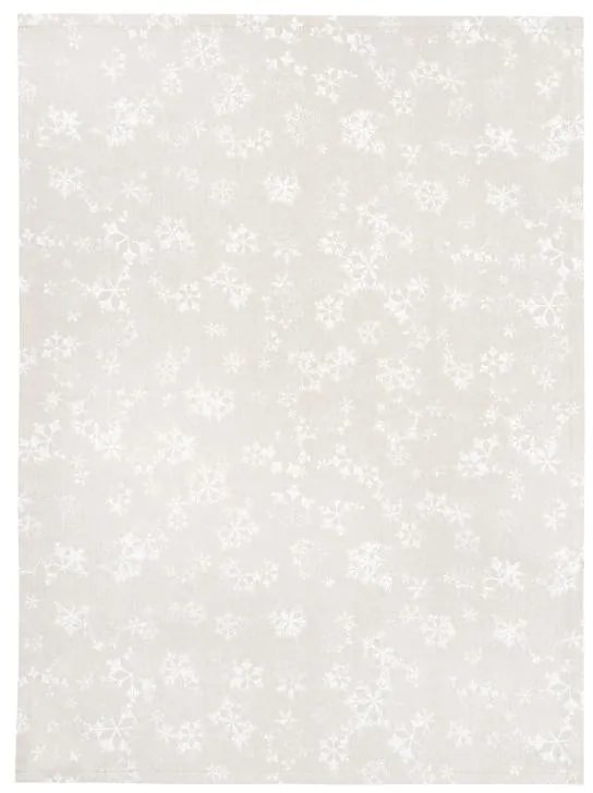 SCANquilt utěrka DEKORO vločky béžovobílá 50 x 70 cm