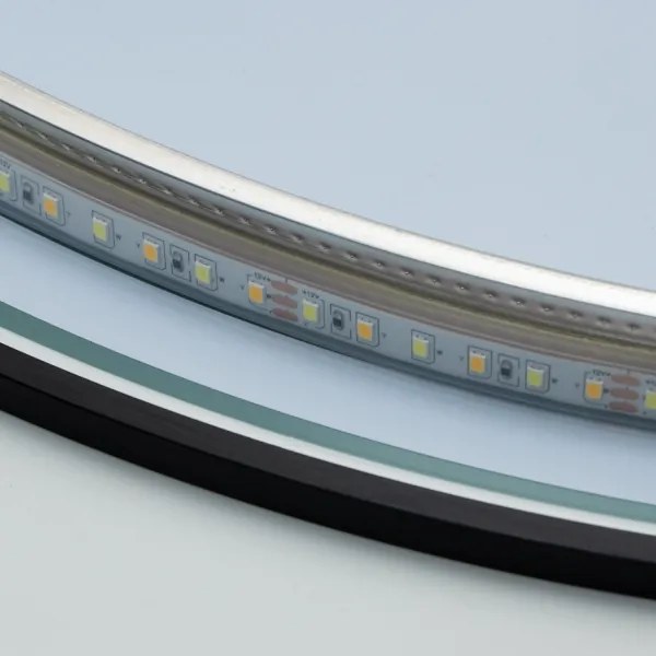 Brilagi - LED Koup. zrcadlo VENA BLACK LED/19W/230V 60 cm IP44 CRI 90 stmív.+CCT