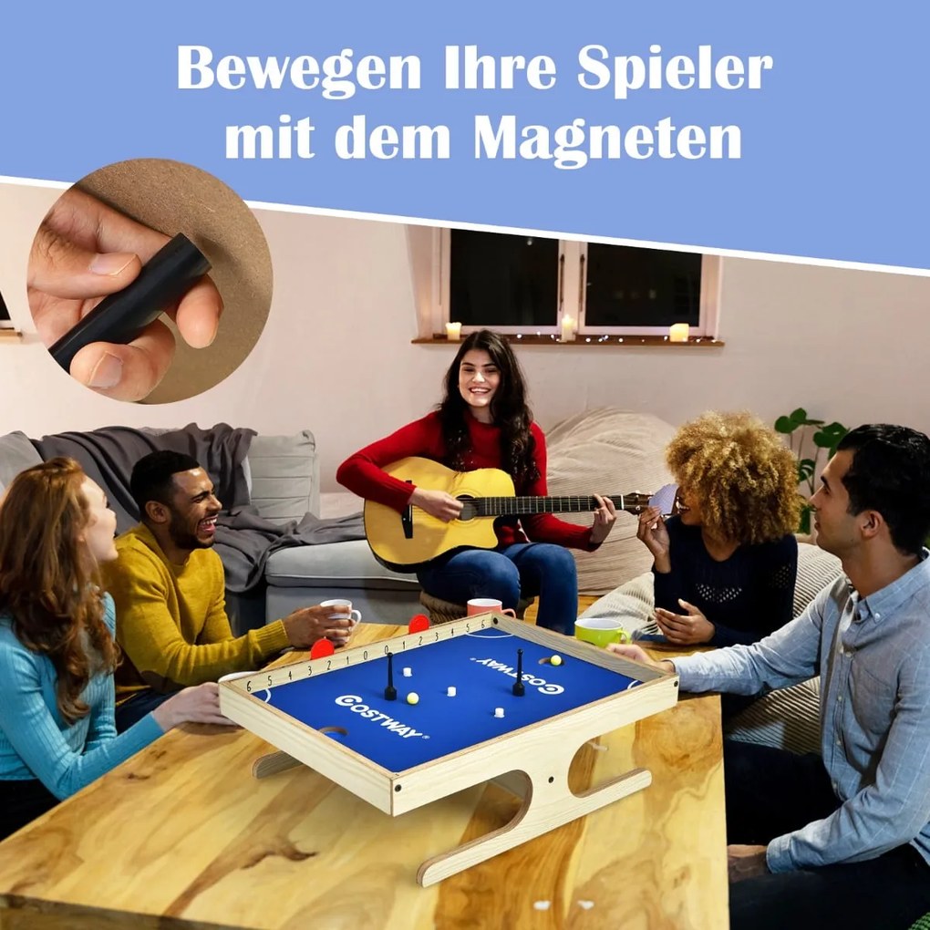 Costway Magnetický mini stolní fotbal se 2 míčky a 2 magnetickými držadly pro 2