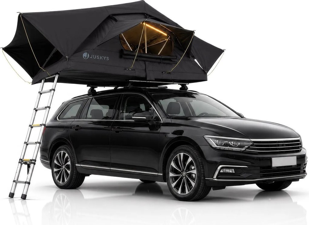 Juskys Autostan Lago pro 2–3 osoby Barva: černá, Velikost: 140 × 240 cm