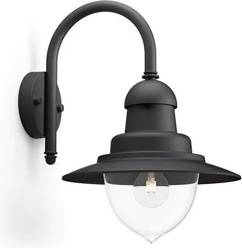 PH 01652/30/PN Raindrop SVÍTIDLO VENKOVNÍ NÁSTĚNNÉ E27 max. 60W, IP44, černá - PHILIPS (915005693601)