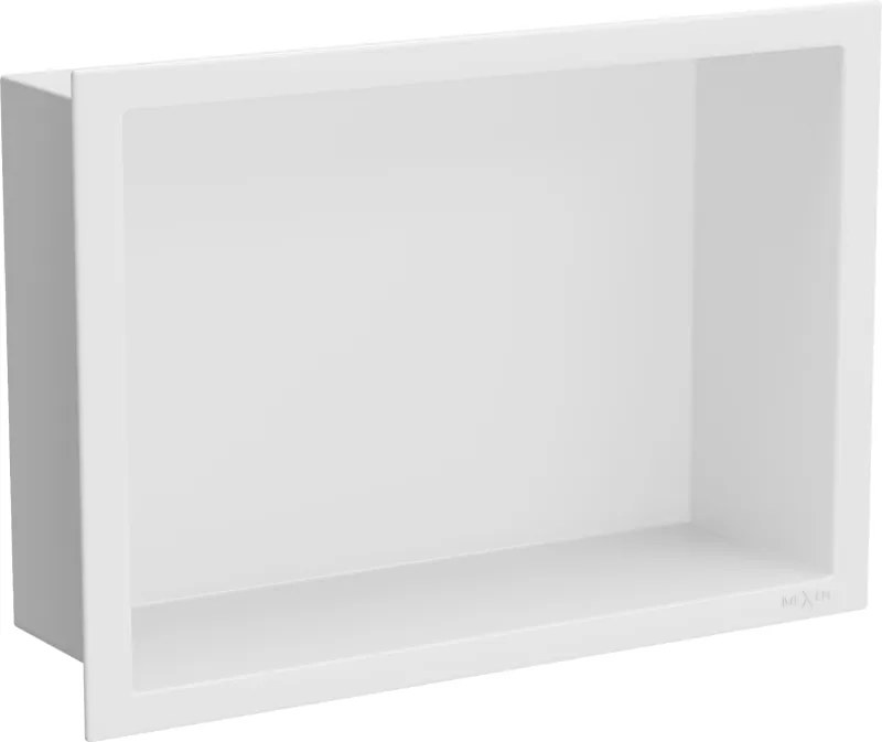 Mexen X-Wall-R, polička na zapuštění na obklad s límcem 30 x 20 cm, bílá, 1920302010
