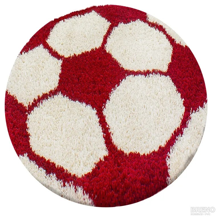 Ayyildiz Hali GmbH Kusový koberec FUN kruh 6001 Red, Červená, Vícebarevné, 120 x 120 cm