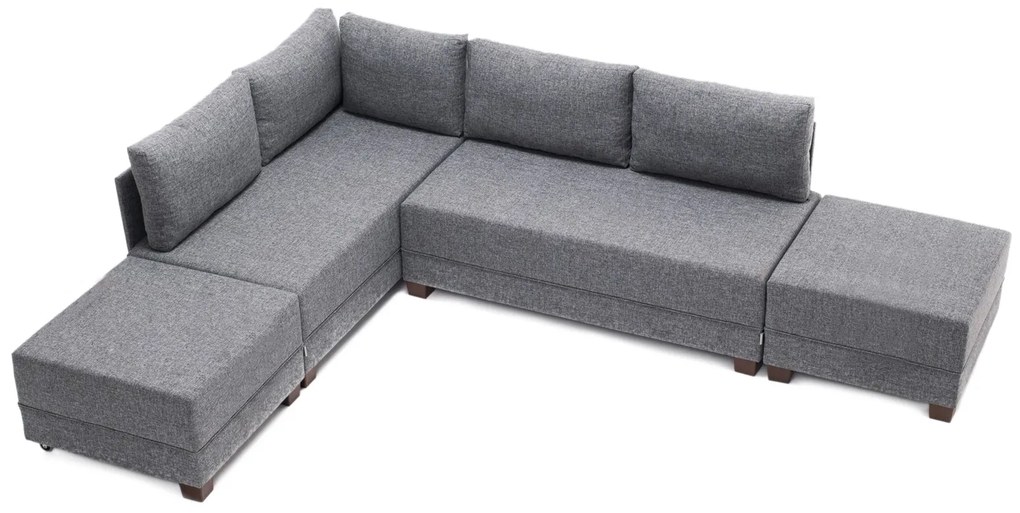 Atelier del sofa Rohová pohovka FLY šedá levý roh 280 cm 825BLC1006