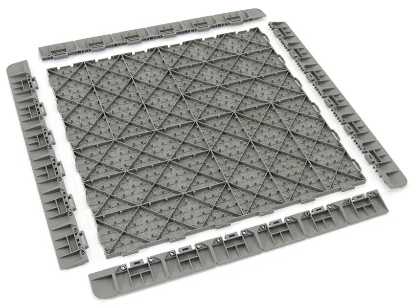 Plastová dlažba Linea Marte 56,3 x 56,3 x 1,3 cm, světle šedá