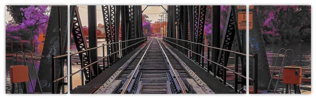 Obraz železničního mostu (170x50 cm)