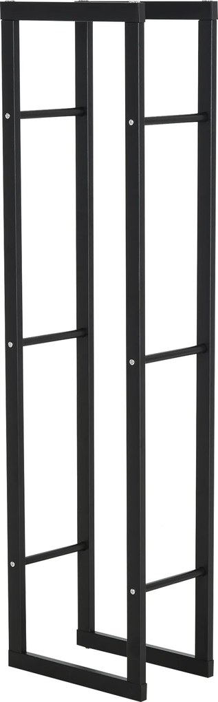 HOMCOM Držák na dřevo Metal 40 x 25 x 150 cm Úložná pomůcka na dřevo Ocelový rám až do 100 kg Přístřešek na dřevo Venku Dřevěný rack pro zahradu a te…