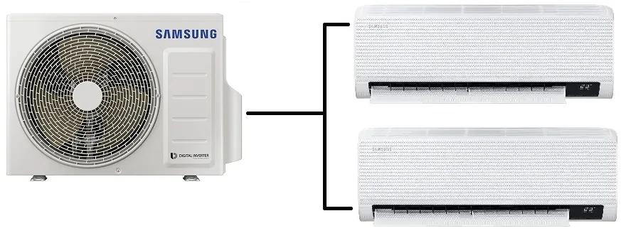 Klimatizace Samsung Wind Free Comfort 1+2 (3,5kW + 3,5kW) R32