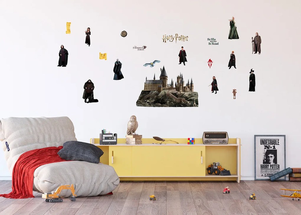 Dětská samolepka na zeď Harry Potter Kouzelné Bradavice | 65 x 85 cm | DDK2347