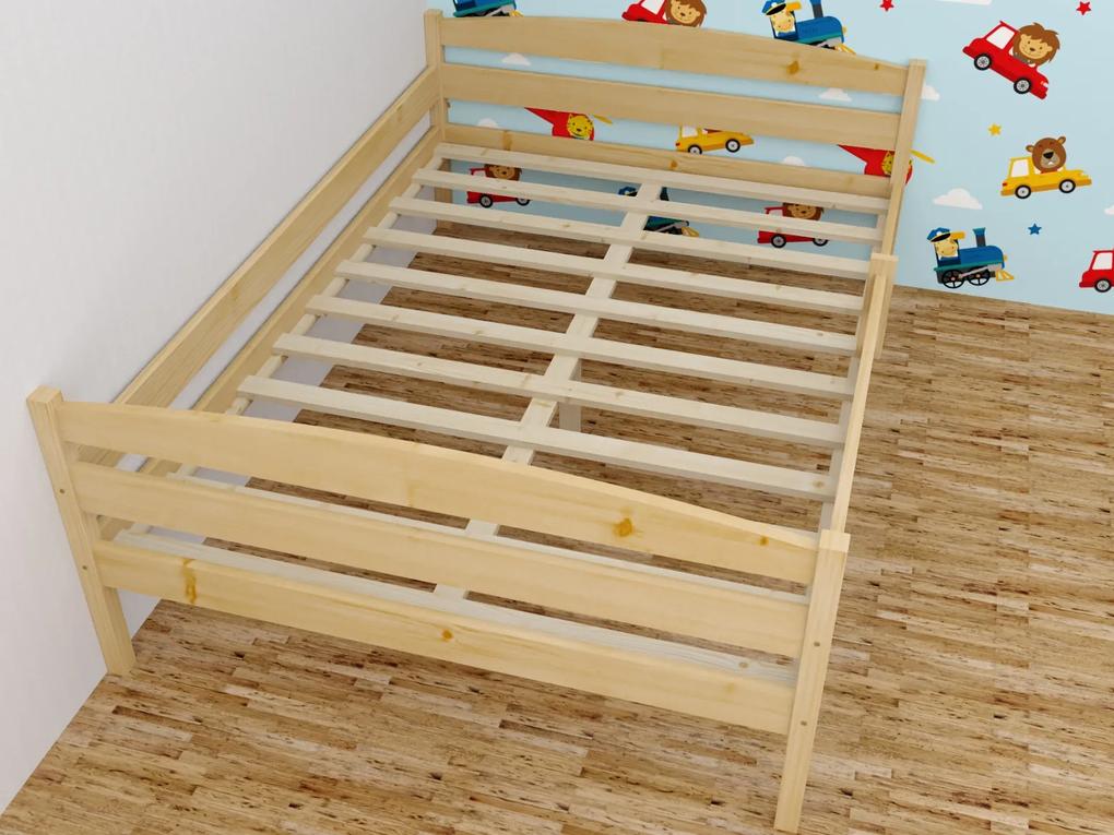 Vomaks Dětská postel DP 017 XL se zábranou Rozměr: 120 x 200 cm, Barva: barva růžová