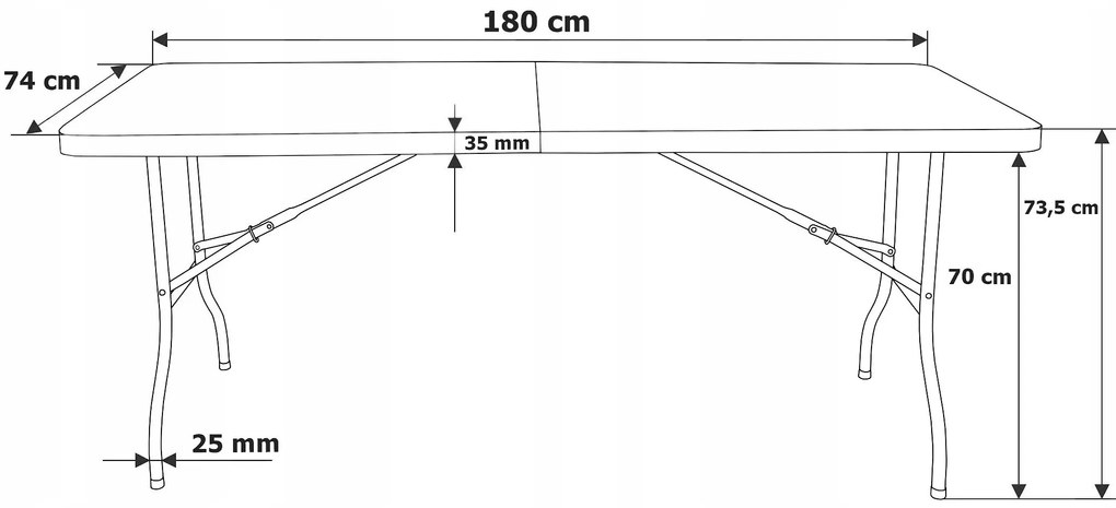 Zahradní cateringová sestava Feta bílá