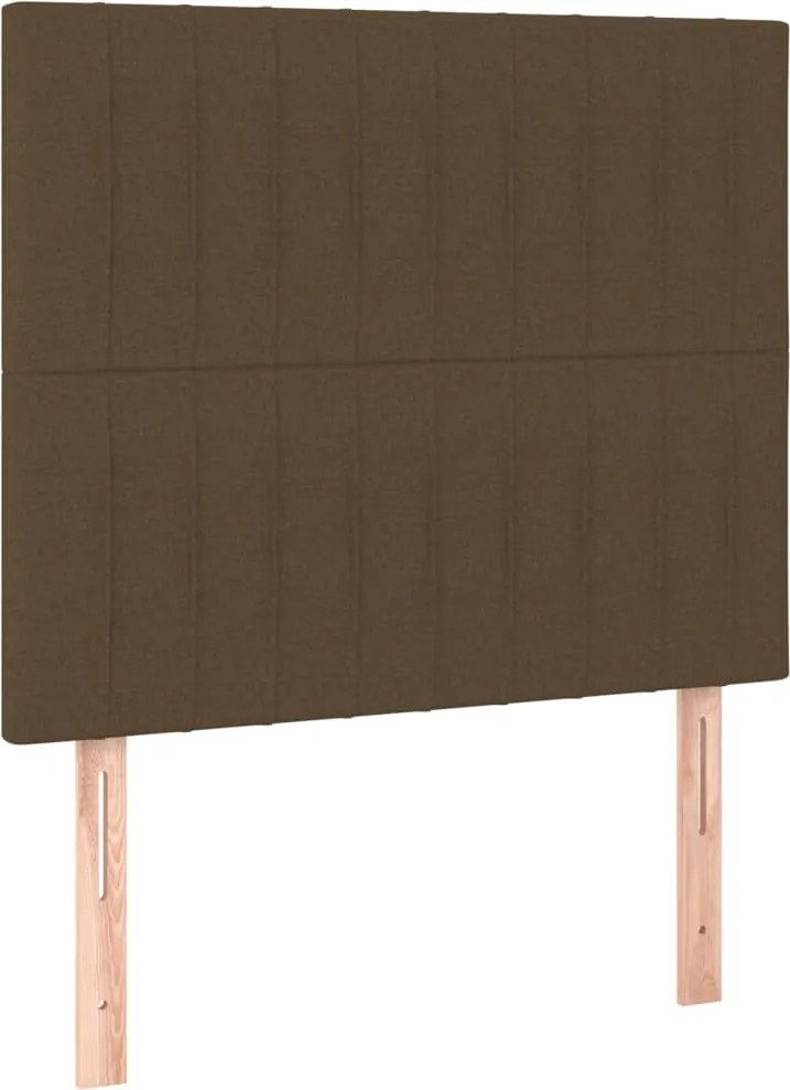 Box spring postel s matrací tmavě hnědá 80x200 cm textil 3137272