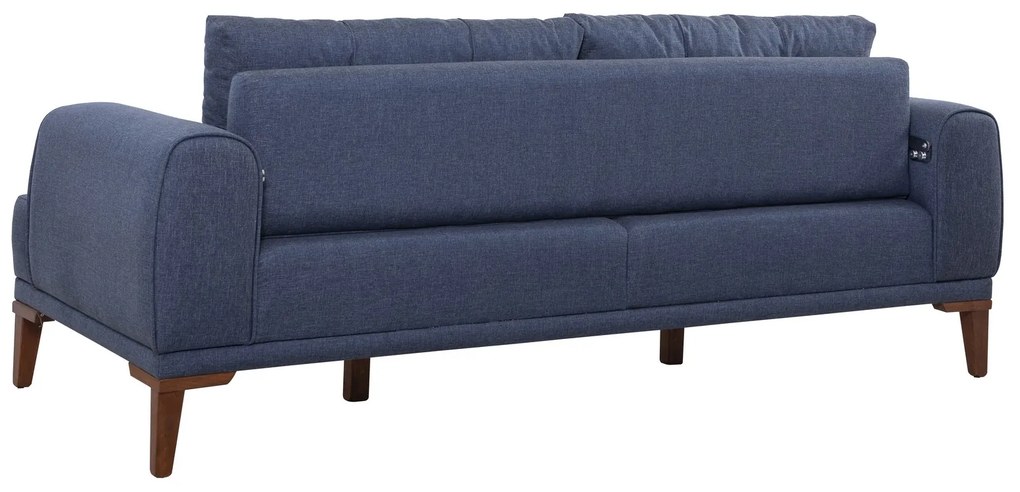 Hanah Home Třímístná pohovka BALERA s křeslem tmavě modrá 223 cm