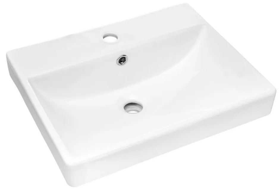 COMAD UN-RITA-GW-60 - Umyvadlo na desku RITA 60x40 cm keramika/lesklá bílá UN-RITA-GW-60
