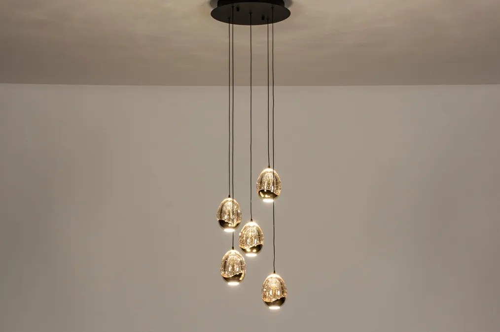 Závěsné designové svítidlo do obývacího pokoje Benelux Gold 5