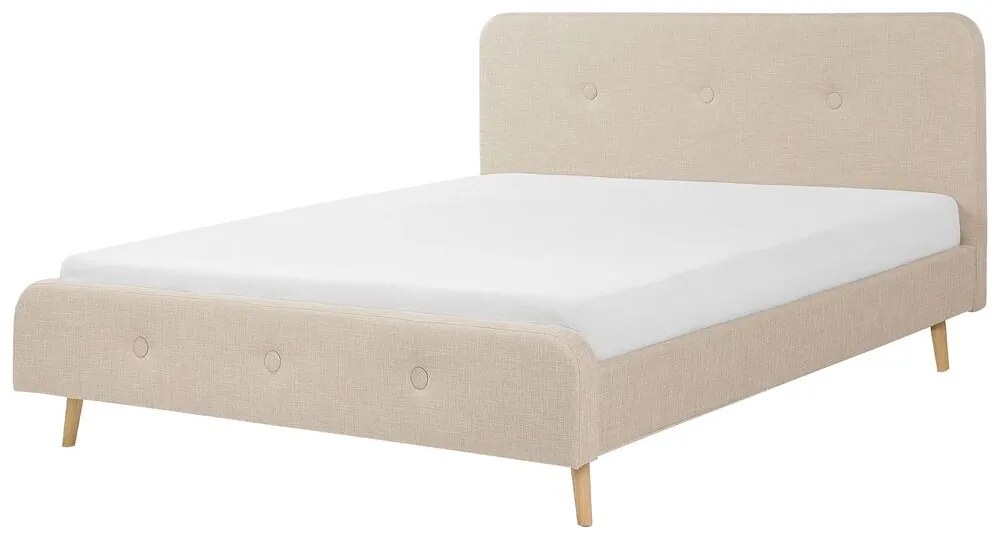 Béžová čalouněná postel 180x200 cm RENNES Beliani