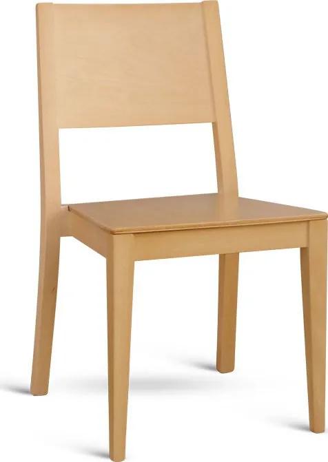 Stima Dřevěná jídelní židle ALEX stohovatelná | Odstín: tm.hnědá,Sedák: geneza soft F60 grigio