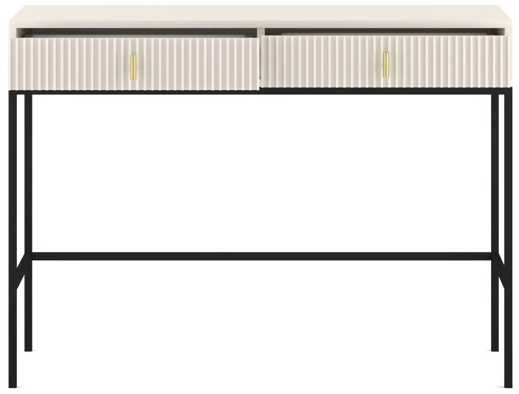 Toaletní stolek Maggiore 104 cm kašmír/černý/zlatý