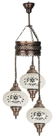 Skleněná ručně vyrobená závěsná lampa Rebecca, ⌀ 17 cm