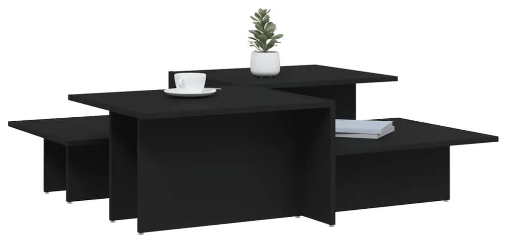Konferenční stolky 2 ks černé kompozitní dřevo - Default Title