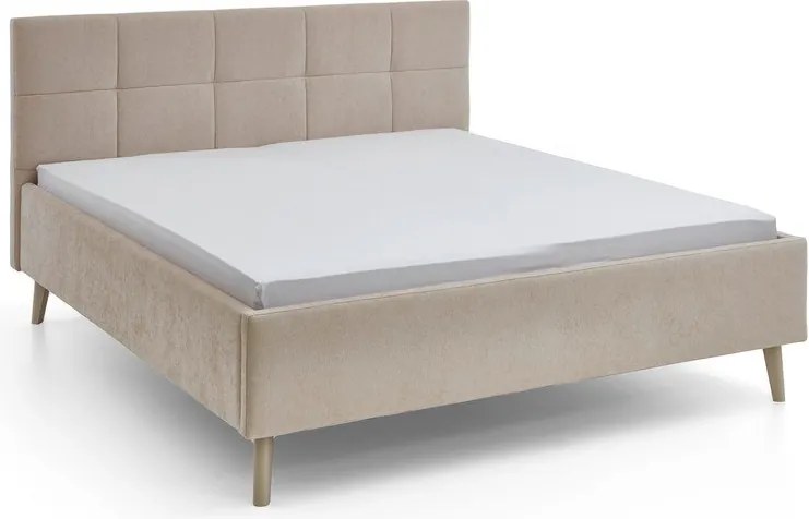 Béžová čalouněná dvoulůžková postel bez roštu 180x200 cm Nova – Meise Möbel