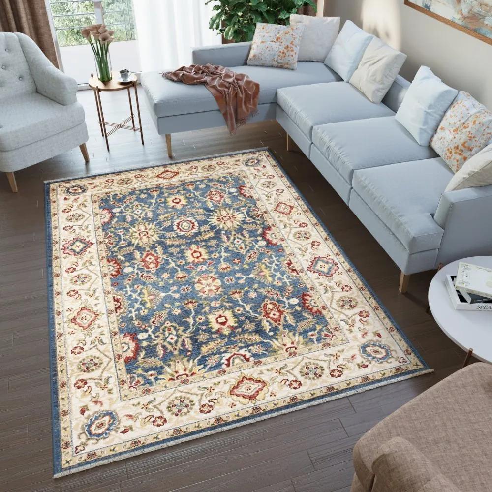 Modrý vintage koberec v orientálním stylu Šířka: 120 cm | Délka: 170 cm