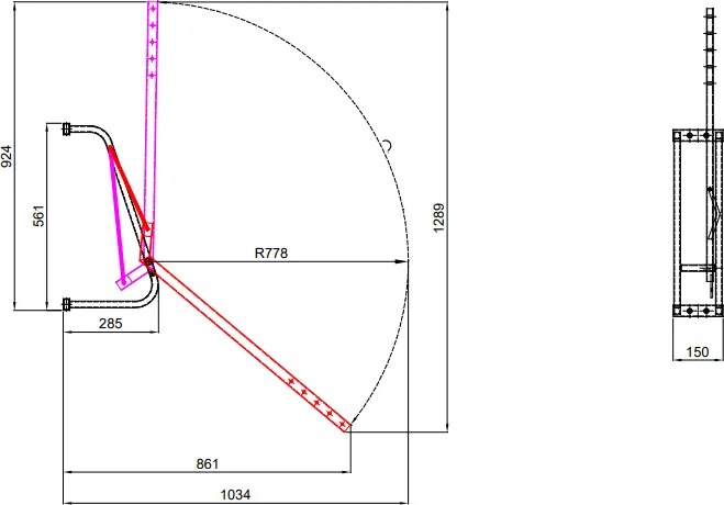 Držák na elektrokola UpBike pro snadný zdvih 1+1 ZDARMA, oplechované boky