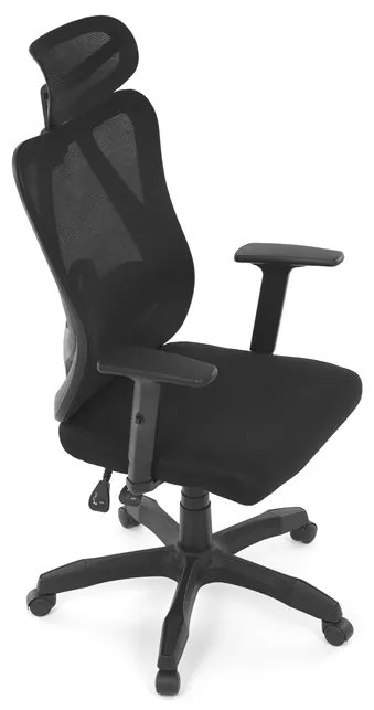 Ergonomická kancelářská židle ORVIN - černá síťovina Barva: černá
