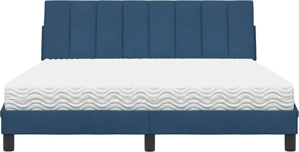 Postel s matrací Hanko modrá 160 x 200 cm textil 3310544