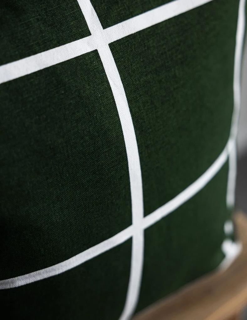 Storefactory Bavlněný povlak na polštář Green Checkered 48 x 48 cm, zelená barva, textil