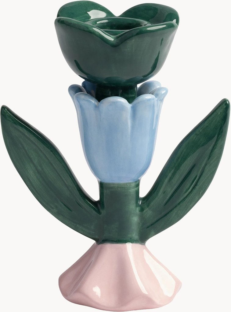 Ručně malovaný svícen Blume