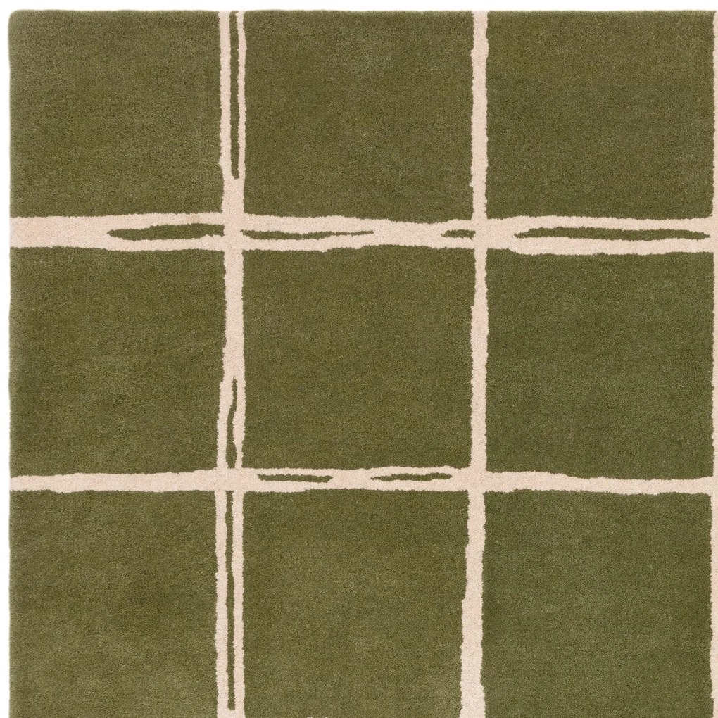 Tribeca Design Kusový koberec Swans Grid Olive Rozměry: 200x290 cm