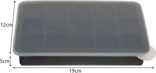 Silikonová forma na led s víčkem – ledník na 15 kostek ledu