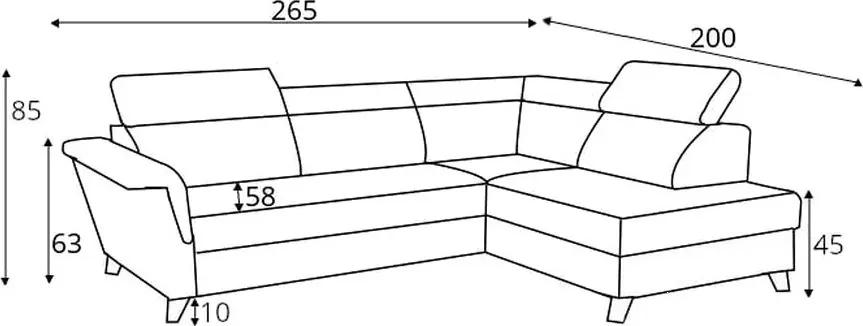 Casarredo - Komfort nábytek Rohová sedací souprava GRAVA rozkládací s úložným prostorem, levá, látky A1 | barva: N10 natural,potah: gemma 11