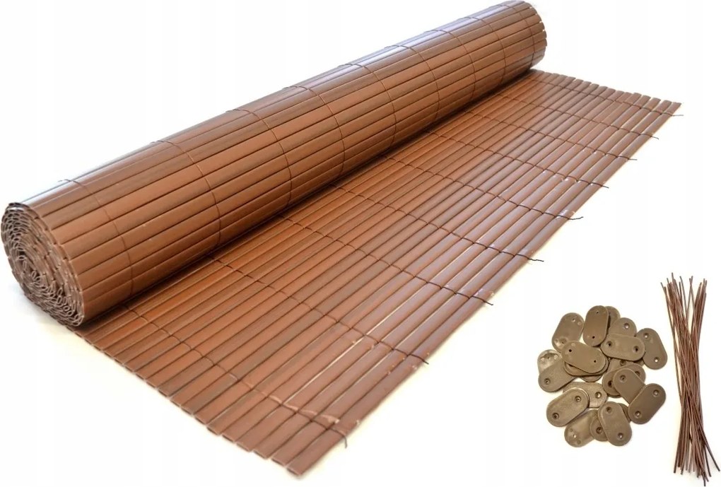 Dvoustranná Pvc Balkonová Podložka 1,8 x 3 m, hnědá