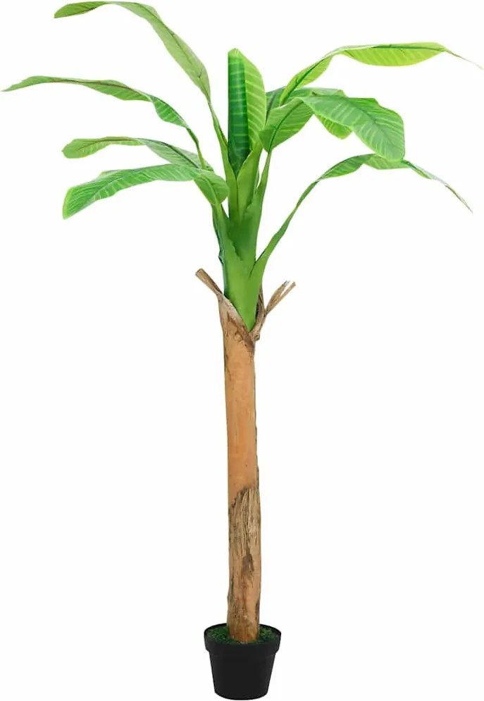 Umělý banánovník s květináčem 180 cm zelený 336314
