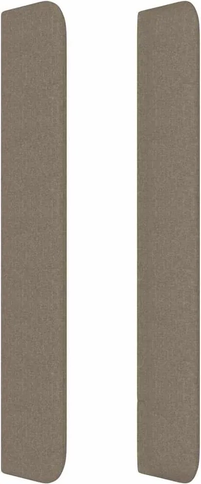 Čelo postele typu ušák taupe 203x16x118/128 cm textil 3119844