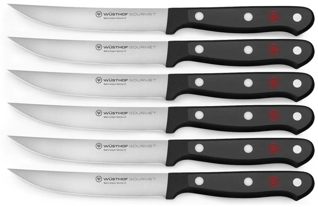 Wüsthof | Wüsthof - Sada kuchyňských nožů na steak GOURMET 6 ks černá | GG303