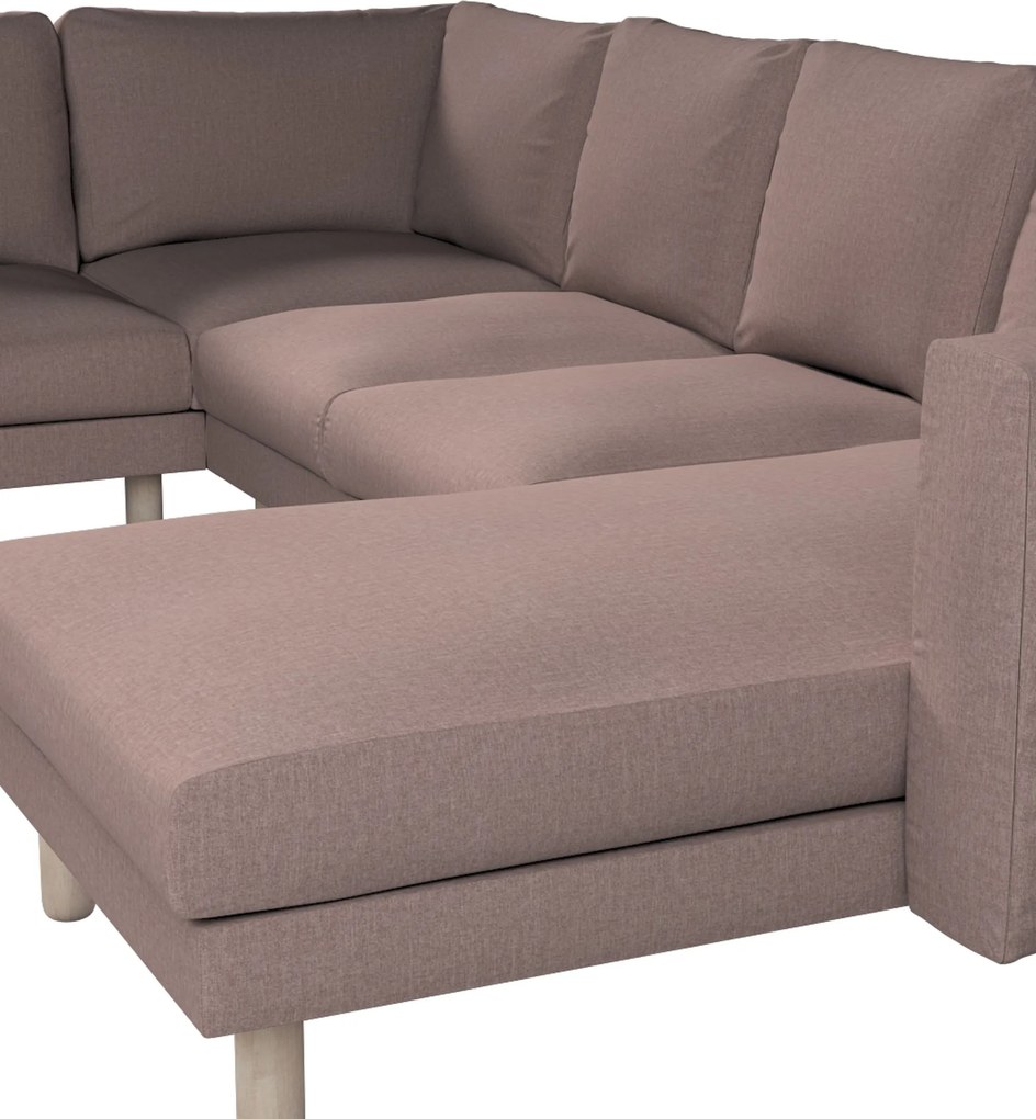 Potah na pohovku IKEA Norsborg rohová, 5-místná se šezlongem barva růžová látka pletený vzor