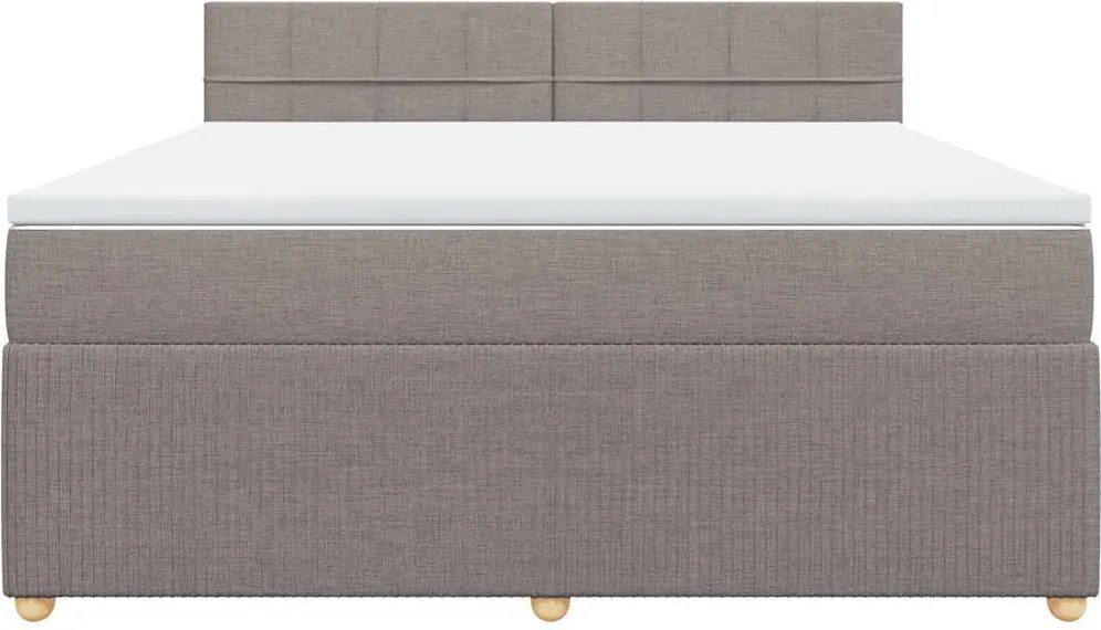 Box spring postel s matrací taupe 180x200 cm textil 3287539