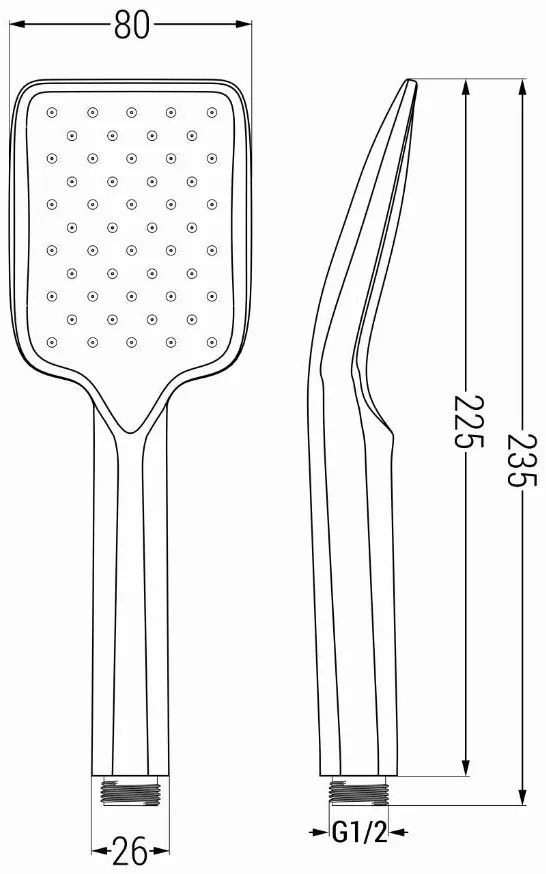 Mexen příslušenství - 1-bodový ruční sprchový set R-62, černý, 785626052-70
