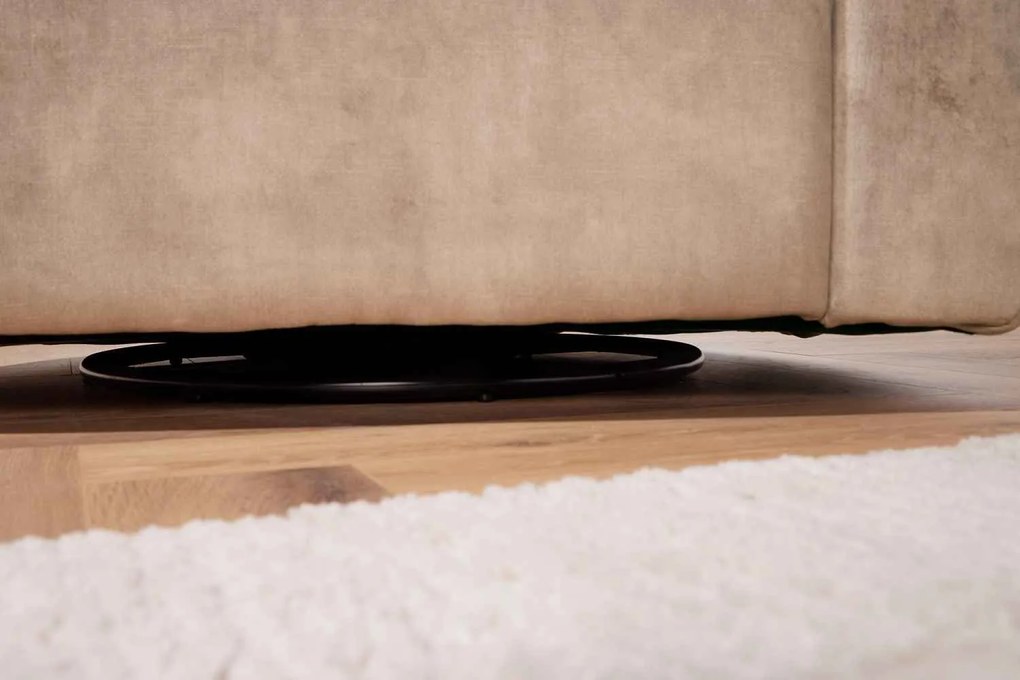 Designové otočné křeslo Kalei šampaňský samet