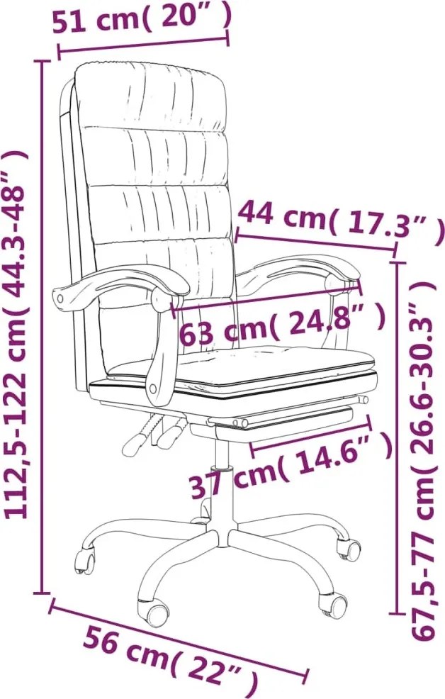 vidaXL Polohovací kancelářská židle textil [349645] Barva: taupe