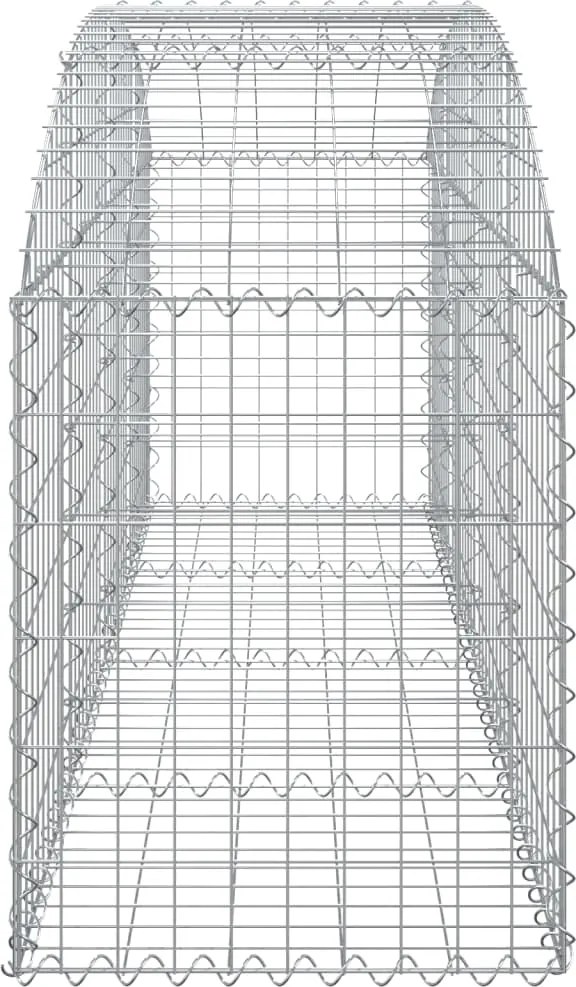 Klenutý gabionový koš 200 x 50 x 60/80 cm pozinkované železo 153473