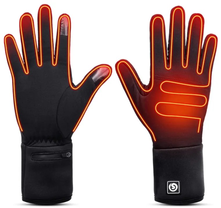 Bezdoteku Vyhřívané rukavice na procházky unisex černé Savior vel. XXS