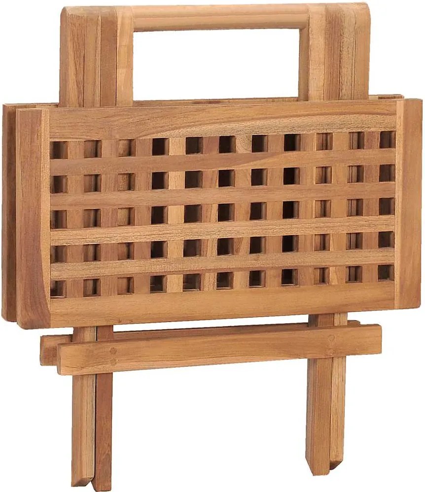 Skládací zahradní stolek 50 x 50 x 50 cm masivní teakové dřevo 315454